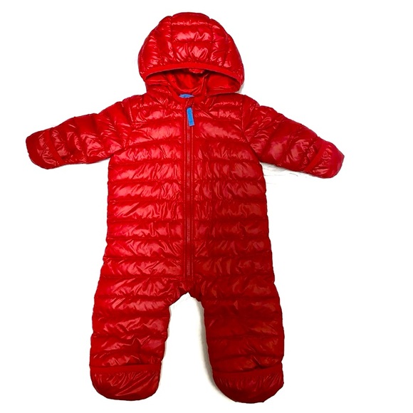 Primary | Jackets & Coats | Primary Lightweight Red Baby Puffer Suit ...